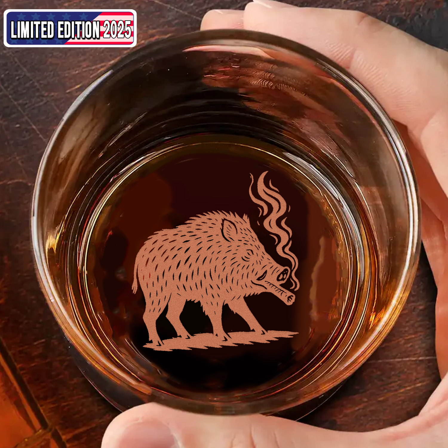 Wild Boar Hunting Engraved Whiskey Glass 2025 – Limited Edition Gift f ...